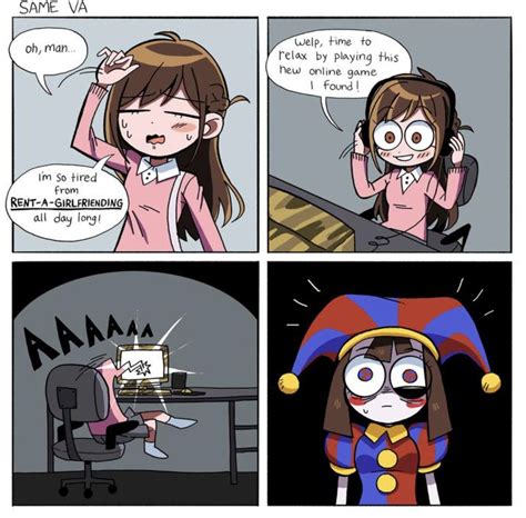 Pomni Gets Sucked Into The Digital Word Fun Comics Circus Art Cute Little Drawings