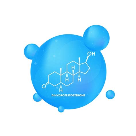 Premium Vector Dihydrotestosterone Dht Androstanolone Stanolone Hormone Molecule Skeletal Formula