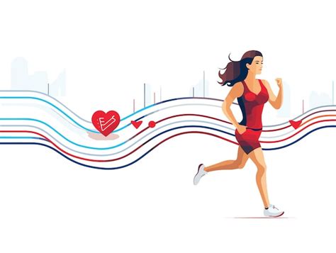 Premium Vector Imple Vector In Modern Thin Line Style Of Running Girl With Headphone In The City