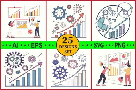 Data Visualization Vector Bundle Set Graphic By Rangita Store