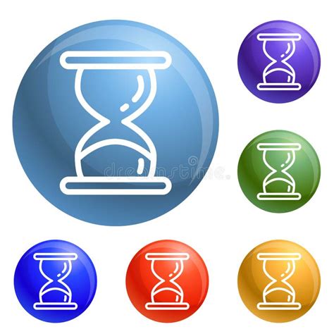 Hourglass Timer Icons Set Vector Stock Vector Illustration Of Hour