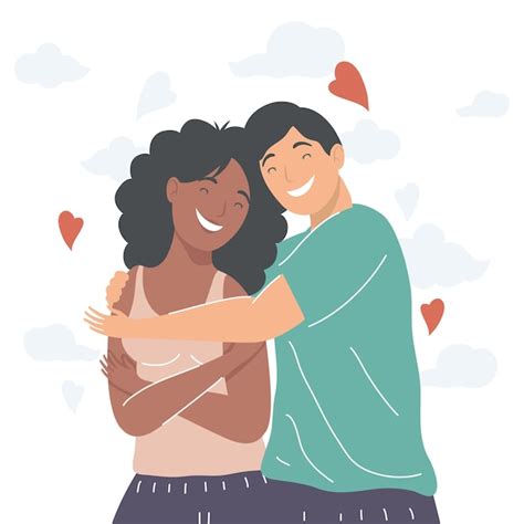 Premium Vector Man Hugging Woman