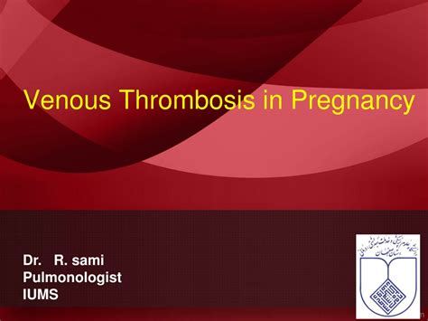 Ppt Venous Thrombosis In Pregnancy Risks And Management Powerpoint