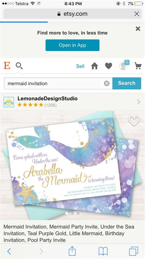 Pin By Ali M On Mags Is 5 Mermaid Invitations Invitations Party
