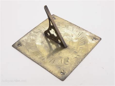 Antiques Atlas Early 18th Century Brass Sundial Dated 1715