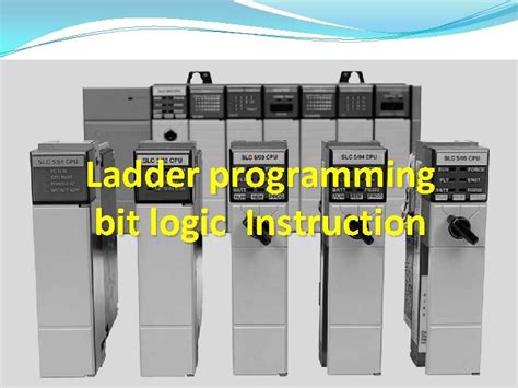 Ladder Programming Bit Logic Instruction Plc Programming Languages