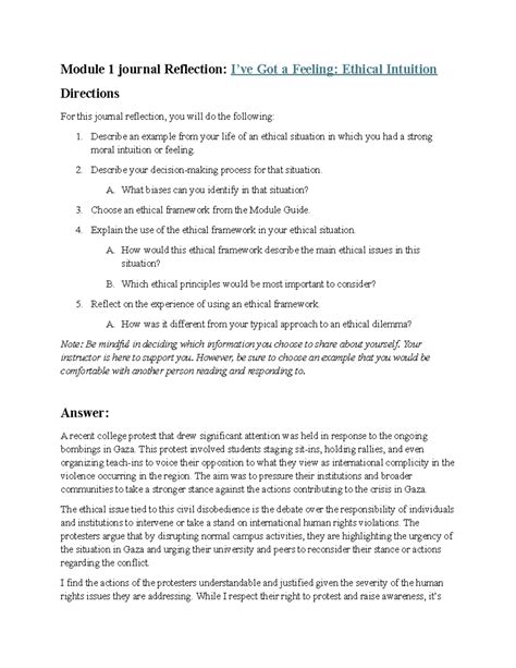 Module 1 Journal Reflection Assignment Module 1 Journal Reflection I