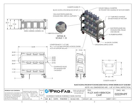 Custom Esd Wafer Cleanroom Transport 300mm And150mm Carts Pro Fab