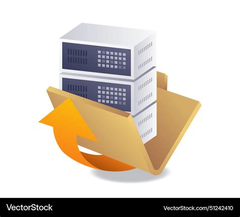 Technology Data Cloud Server Folder Infographic Vector Image
