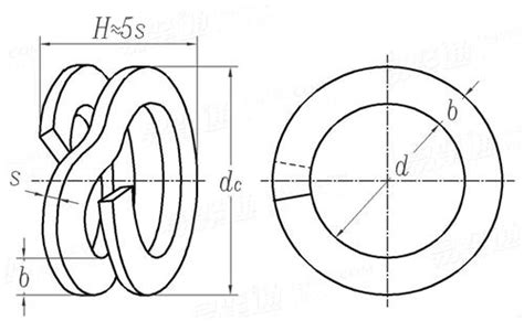 Bs 4464 1969double Coil Helical Spring Lock Washers Type D