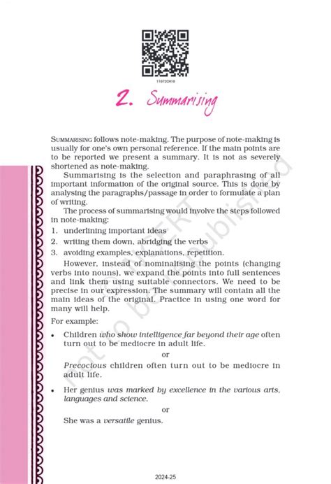 Up Board Class 11 English Chapter 8 Books Pdf Summarising Might Learn