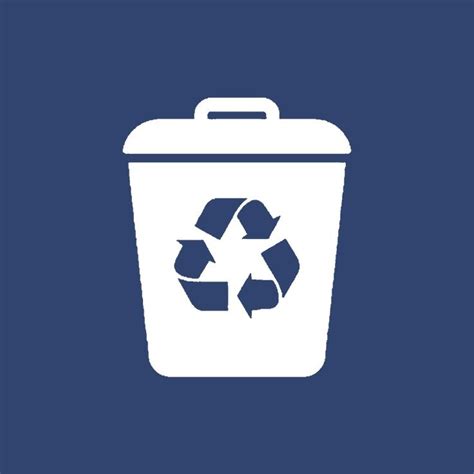 Navy Blue Recycle Bin Icon