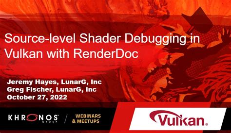 Vulkanise Demo Source Level Shader Debugging In Vulkan With Renderdoc