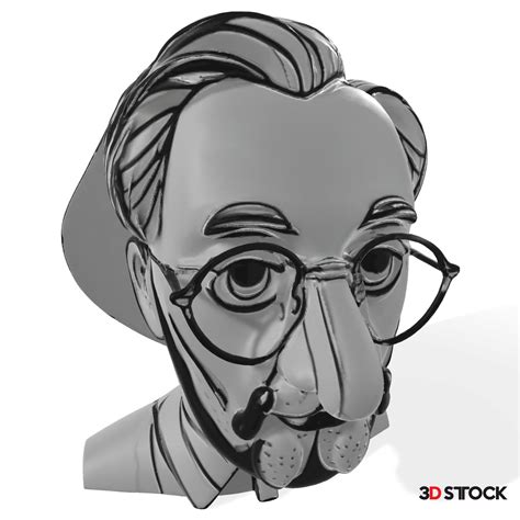 Friendly Glasses Bust 3d Stock 3d Models For Professionals