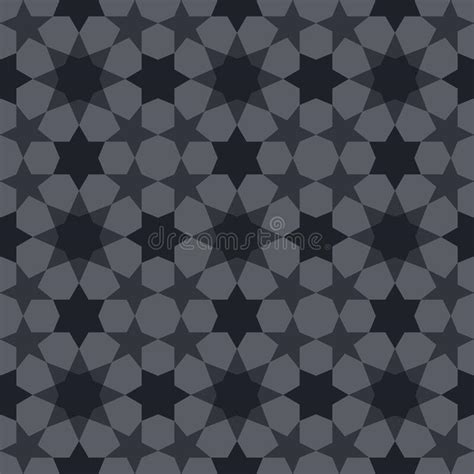 Seamless Gray Geometric Background Pattern Stock Vector Illustration