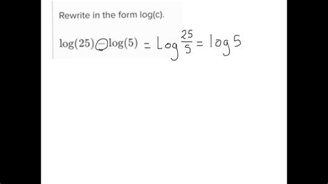Operations With Logarithms Youtube
