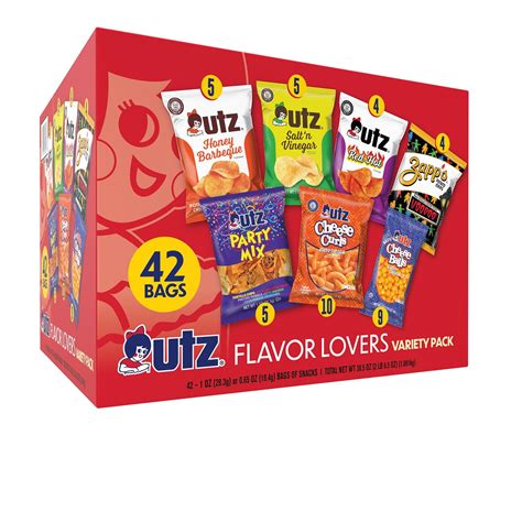 Utz Flavor Lovers Variety Pack Chips 42 Pk