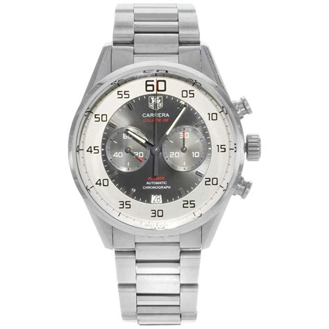 Tag Heuer Carrera Silver Dial Steel Automatic Mens Watch Car2b11