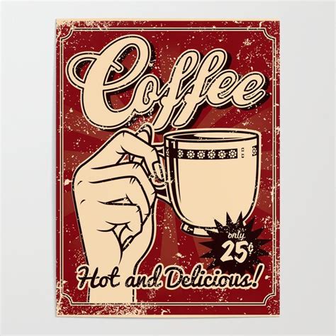 Art Poster Retro Coffee Poster By Bortonia 18 X 24 Society6