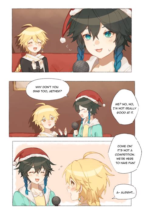 Aether And Venti Genshin Impact Drawn By Kyou Danbooru