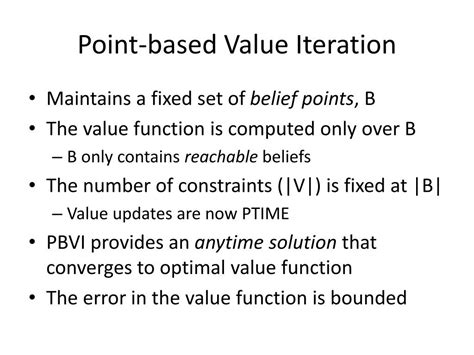 Ppt Approximate Pomdps Using Point Based Value Iteration Powerpoint