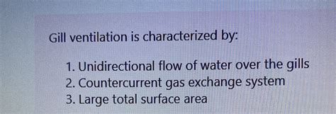 High Quality Solution Gill Ventilation Is Characterized By