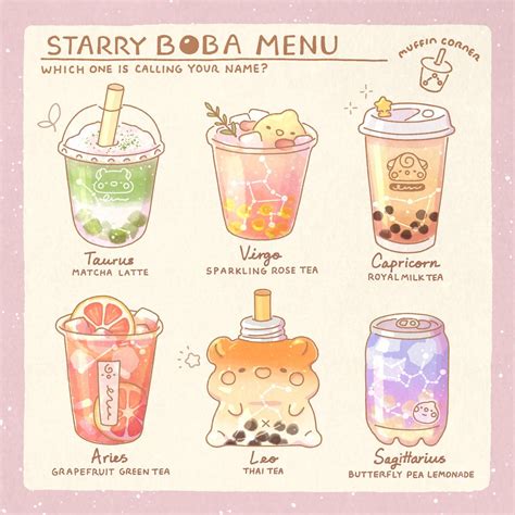 Illustrated Poster Of Different Types Of Drinks