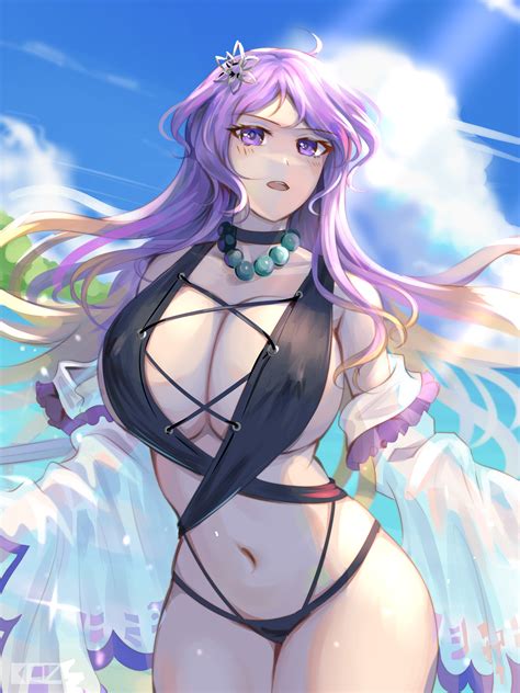 Edz Drawz Hijiri Byakuren Touhou Absurdres Highres 1girl Bead Necklace Beads Black