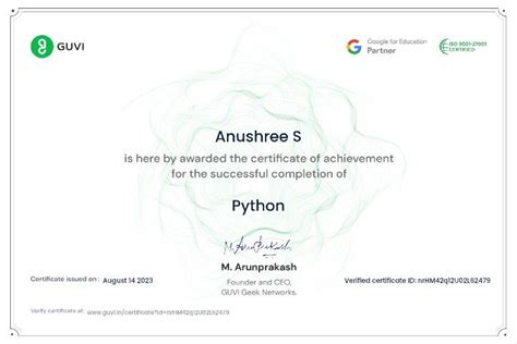 Anushree S On Linkedin I Have Successfully Completed My Python Course