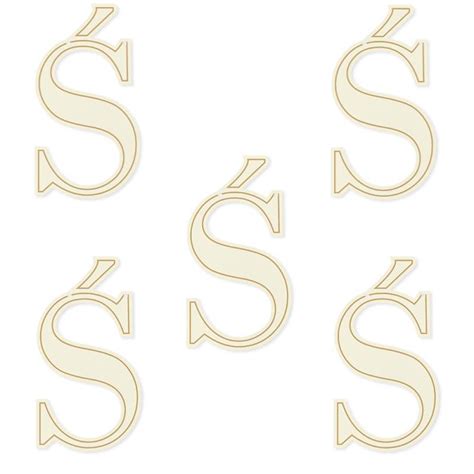 Tekturkowa Litera Ś Szeryfowa 5 Szt