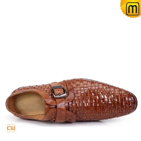 Mens Designer Buckle Dress Shoes Brown Cw761188