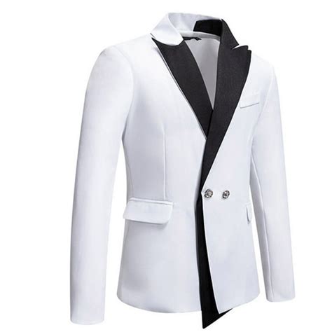 Kakii Mens Notch Lapel Blazer With Black Satin Contrast Single
