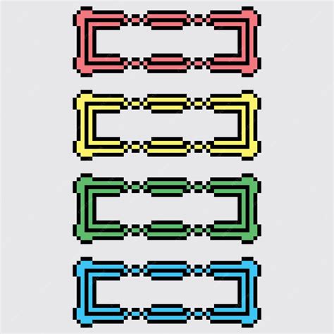 Premium Vector Pixel Art Frame Border Template Design