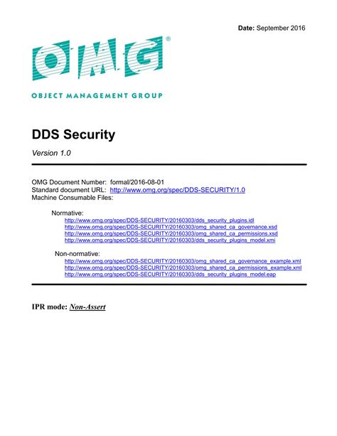 Dds Security Specification Version 1 0 Pdf Computing Technology And Computing