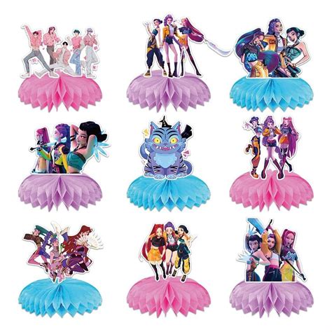 Kpop Demon Hunters Birthday Party Table Decoration Set Mercadolibre