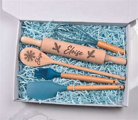 Personalized Baking T Set Engraved Rolling Pin Wooden Spoon
