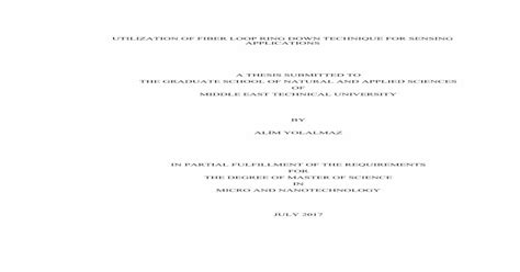 Pdf Utilization Of Fiber Loop Ring Down Technique For Dokumentips