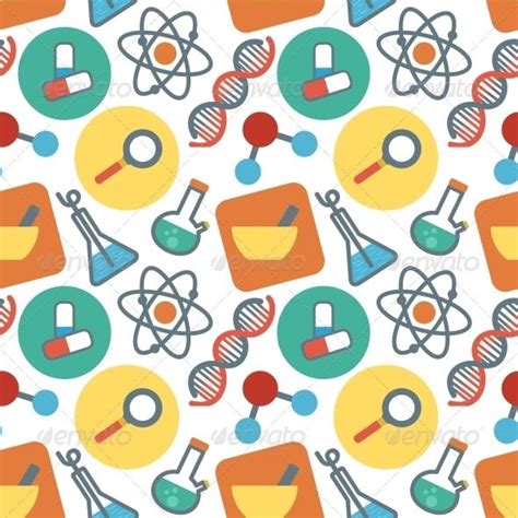 Seamless Science Pattern Science Doodles Science Symbols Pattern