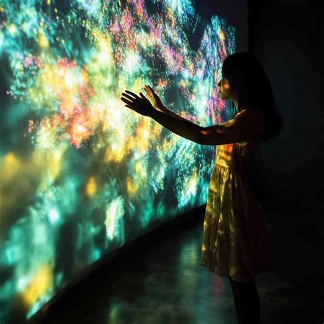 Interactive Art Installation With Digital Projections And