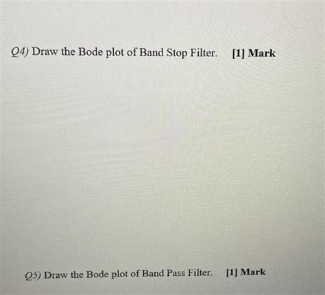 Solved Q4 Draw The Bode Plot Of Band Stop Filter 1 Mark