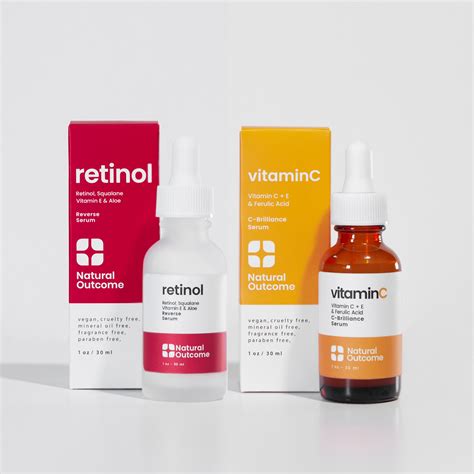 Retinol And Vitamin C Set Night And Day Skin Duo Natural Outcome