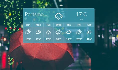 12 Javascript Weather Widget Design Examples Onaircode