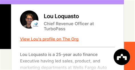 Lou Loquasto Chief Revenue Officer At Turbopass The Org