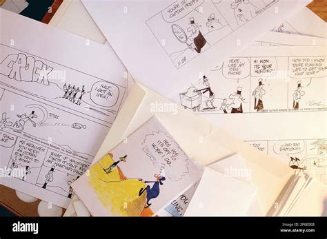 Bill Rechins Desk In His Spotsylvania Home Is Covered With Crock Comic