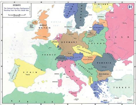 Map Of Europe After The Treaty Of Versailles The Treaty Of Versailles