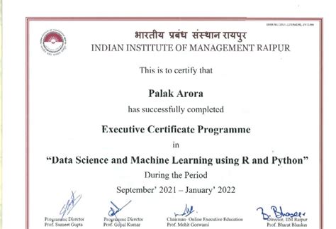 Palak Arora On Linkedin Iimraipur Python Datascience Machinelearning Development