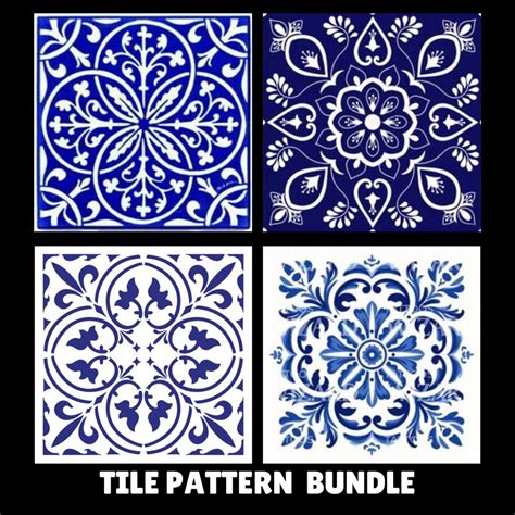 New Tile Pattern Svg Tile Wall Floor Kitchen Cookie Stencil Clipart Files For Cricut Cut