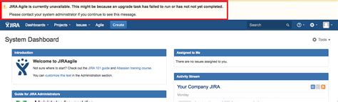 installing jira agile gives error message jira agile is currently