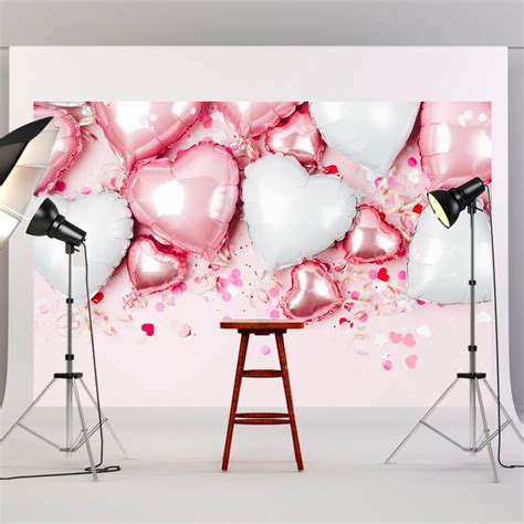 Valentine Fotografering Baggrund Klud Hjerte Ballo Grandado