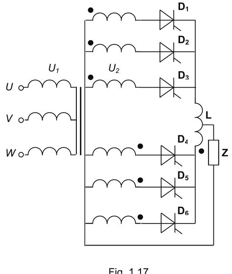 In Fig 117 The Three Phase Six Diode Rectifier Is Shown